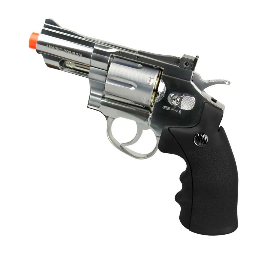 Revólver Pressão CO2 Win Gun 708S Cromado 4.5mm + Esferas Aço 4.5mm ...