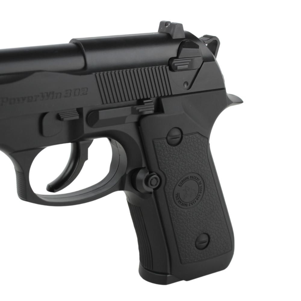 Pistola De Pressão Airgun Co2 M92 GNBB Power Win 302 Polímero 4.5mm ...