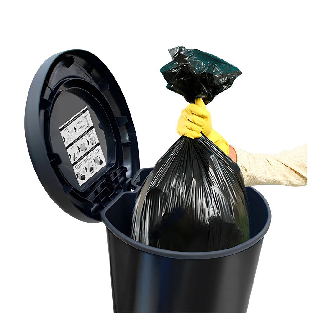 Lixeira Com Pedal e Borda 45L Preta - ArqPlast - Dispropil: Tiro Esportivo, Pesca, Camping e ...