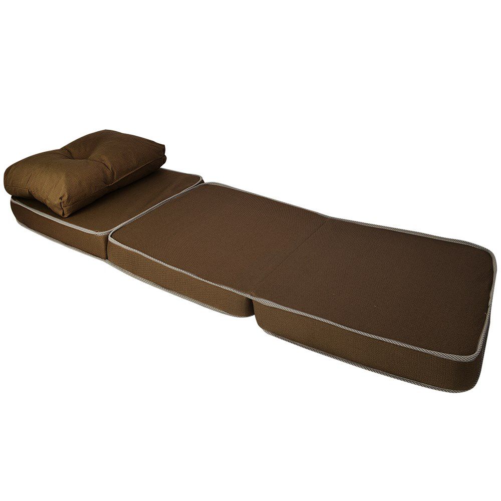 Puff 3 em 1 Poltrona Sofá Cama Conforto Marrom - F.A Maringá ...