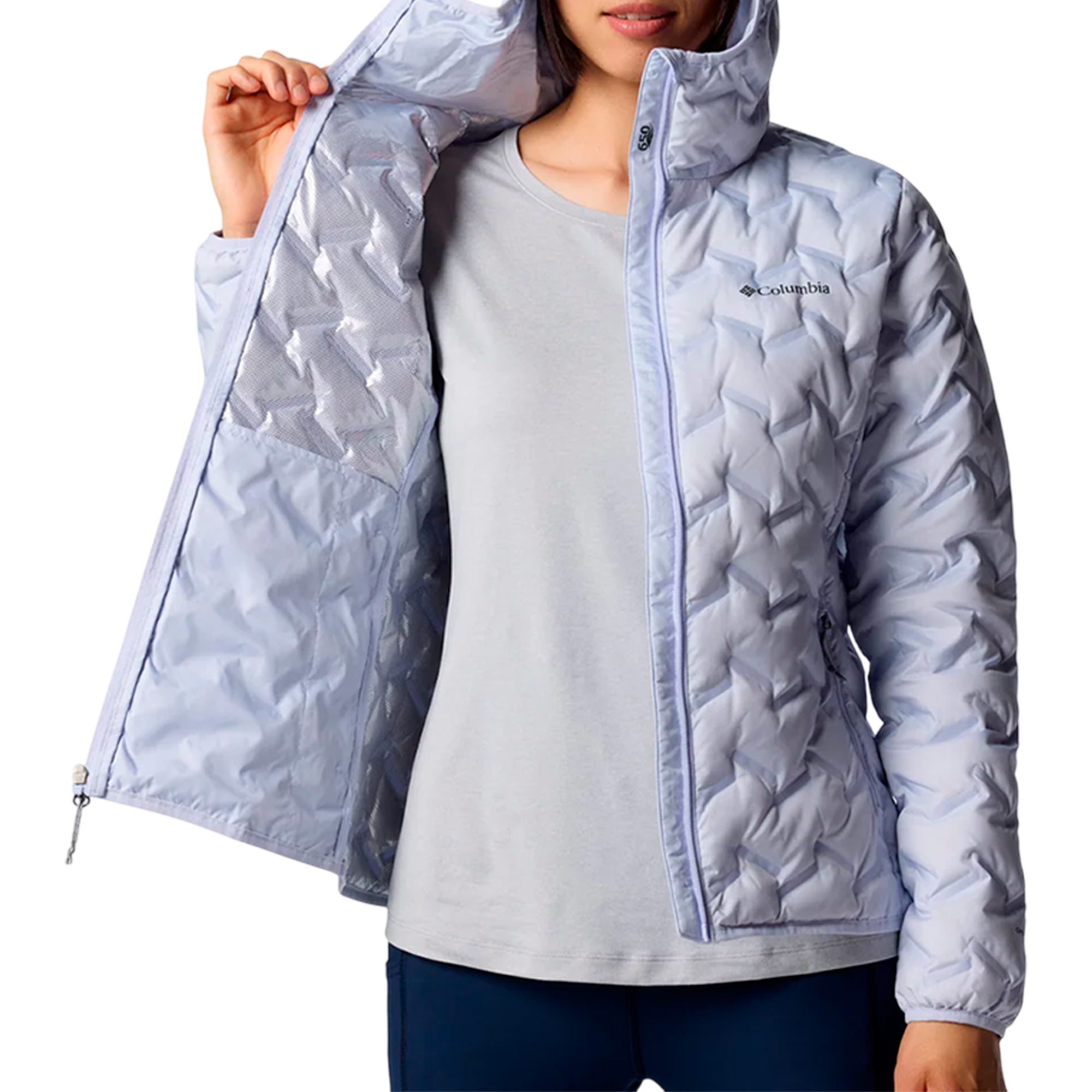 Jaqueta Feminina C/ Capuz Down Delta Ridge II Lilas - Columbia - Dispropil: Tiro Esportivo ...