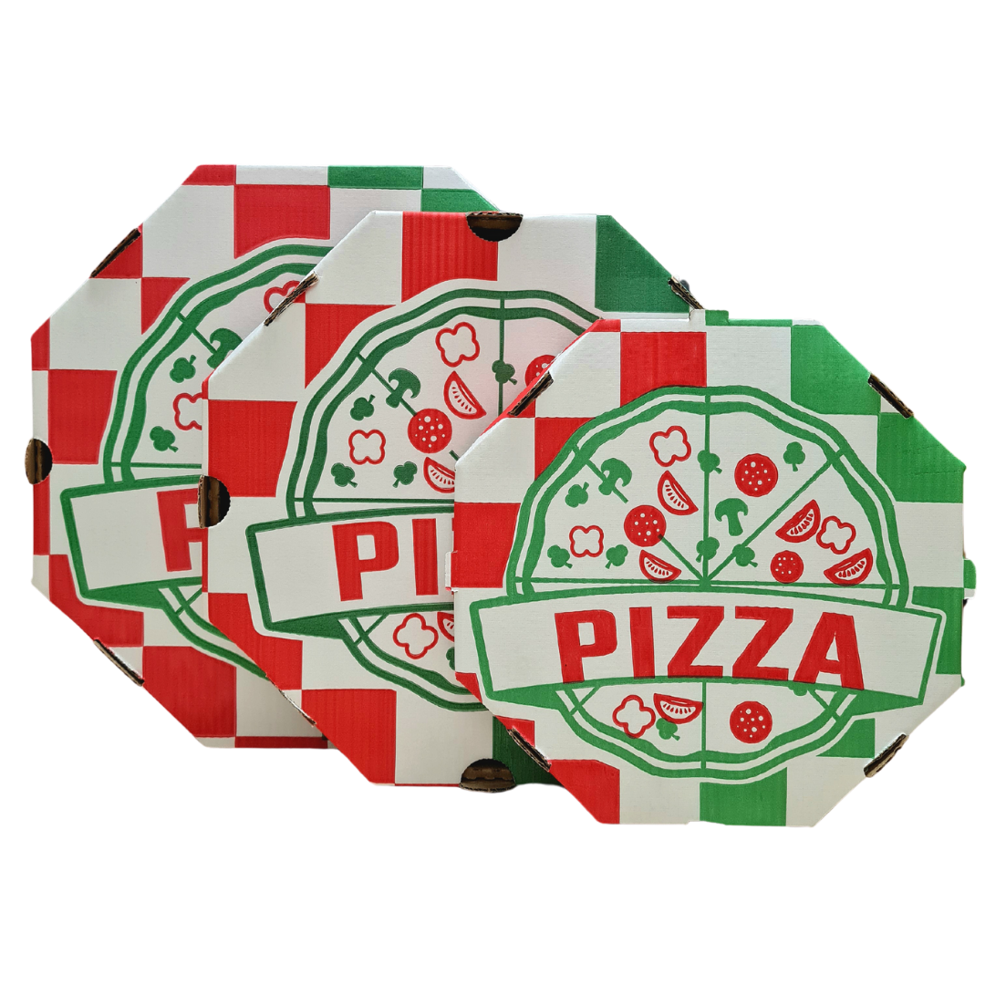 Caixa para Pizza Oitavada Flexografia Duas Cores 45cm X 3cm - Loja Virtual Imprimere
