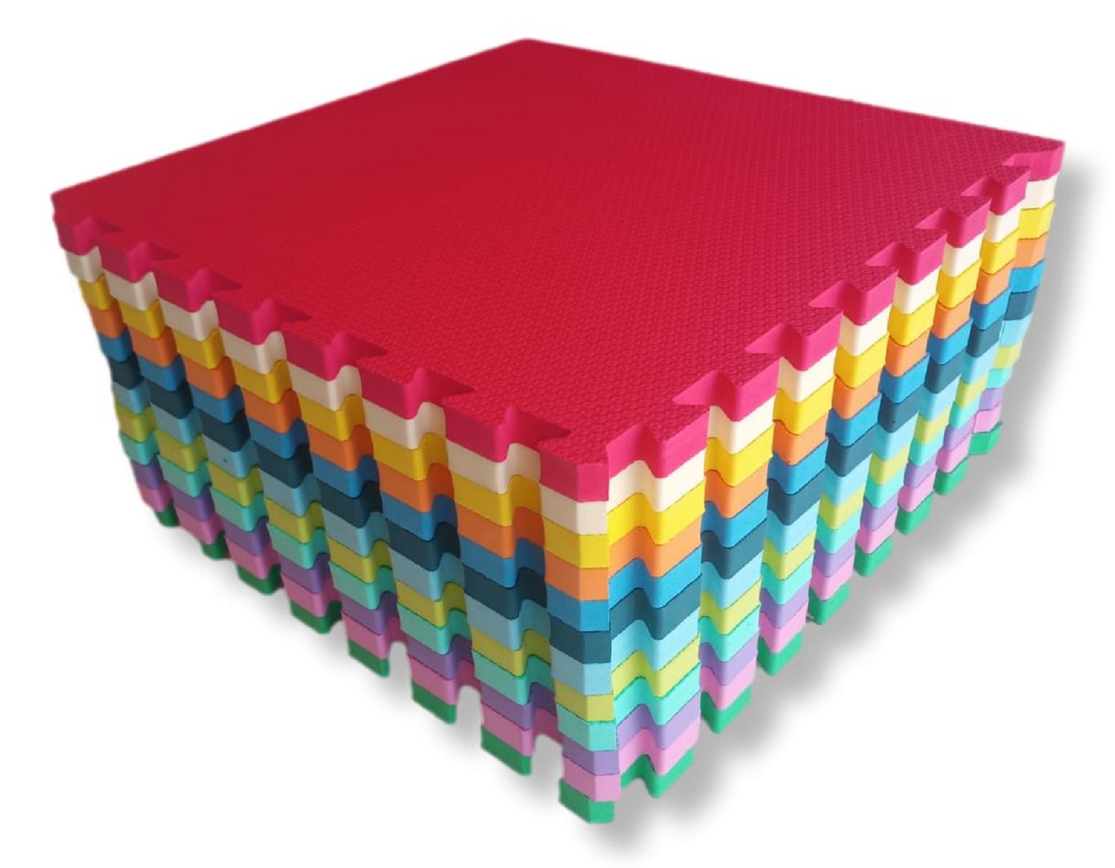 Kit 12 Tatames Tapetes EVA 50x50x1cm 10mm Infantil Bebê - imperio tatames