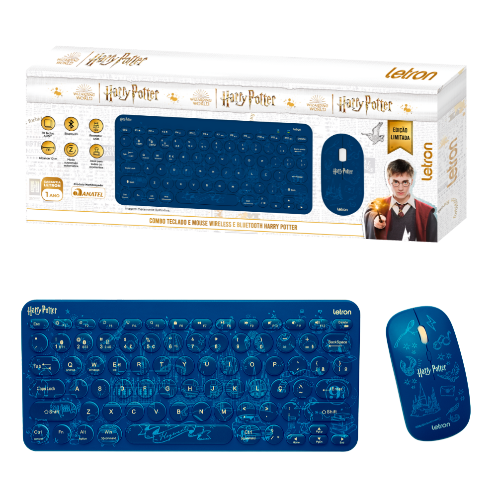 Combo Wireless e Bluetooth Harry Potter - Letron - Os melhores produtos ...