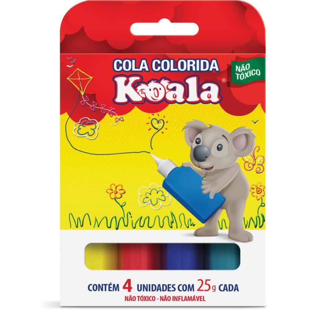 Cola colorida koala 4 cores 25g - delta (estojo) - Papelaria Toledo