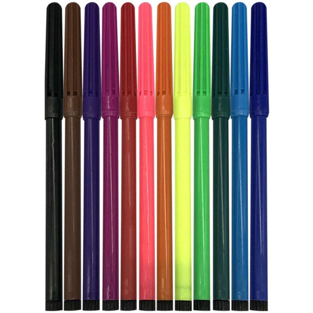 Caneta hidrografica hidrocor kids 12 cores - make+ (pct.c/12) - Papelaria Toledo