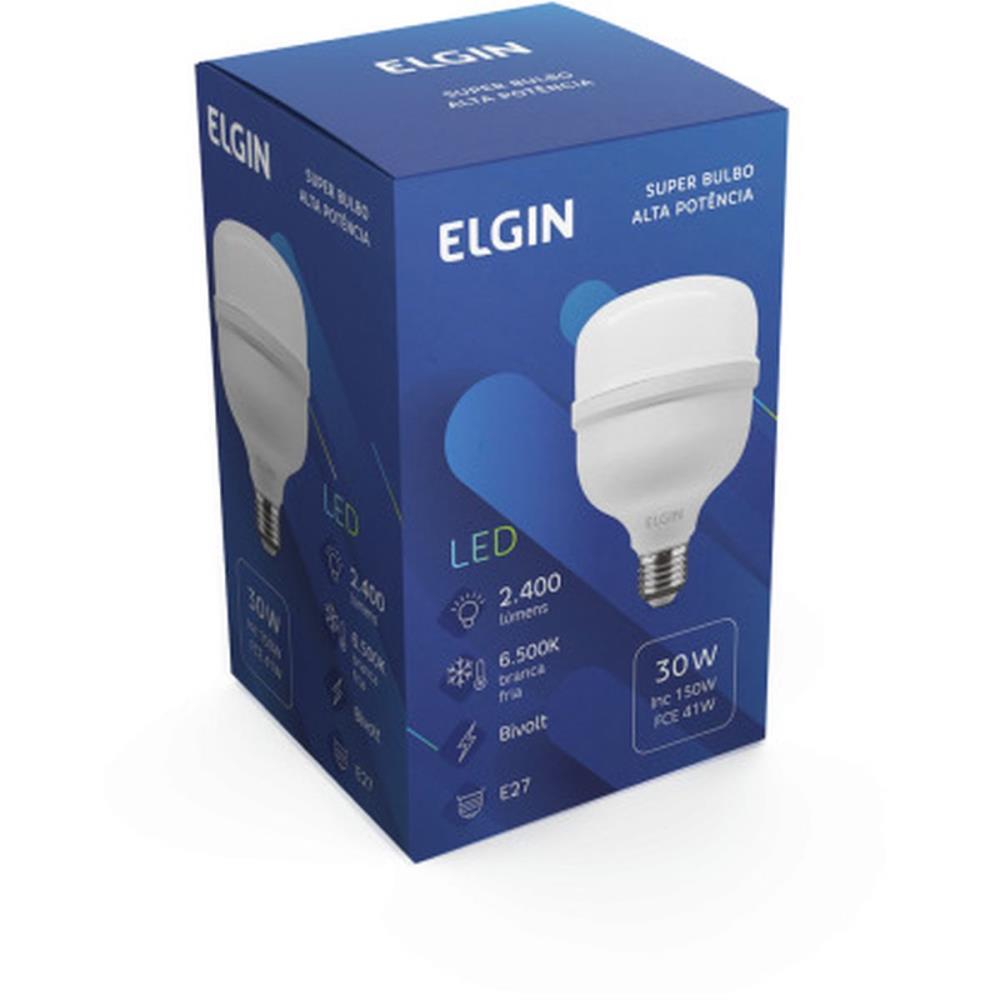 Lampada led bulbo t 30w bivolt 6500k - Elgin (unidade) - Papelaria Toledo