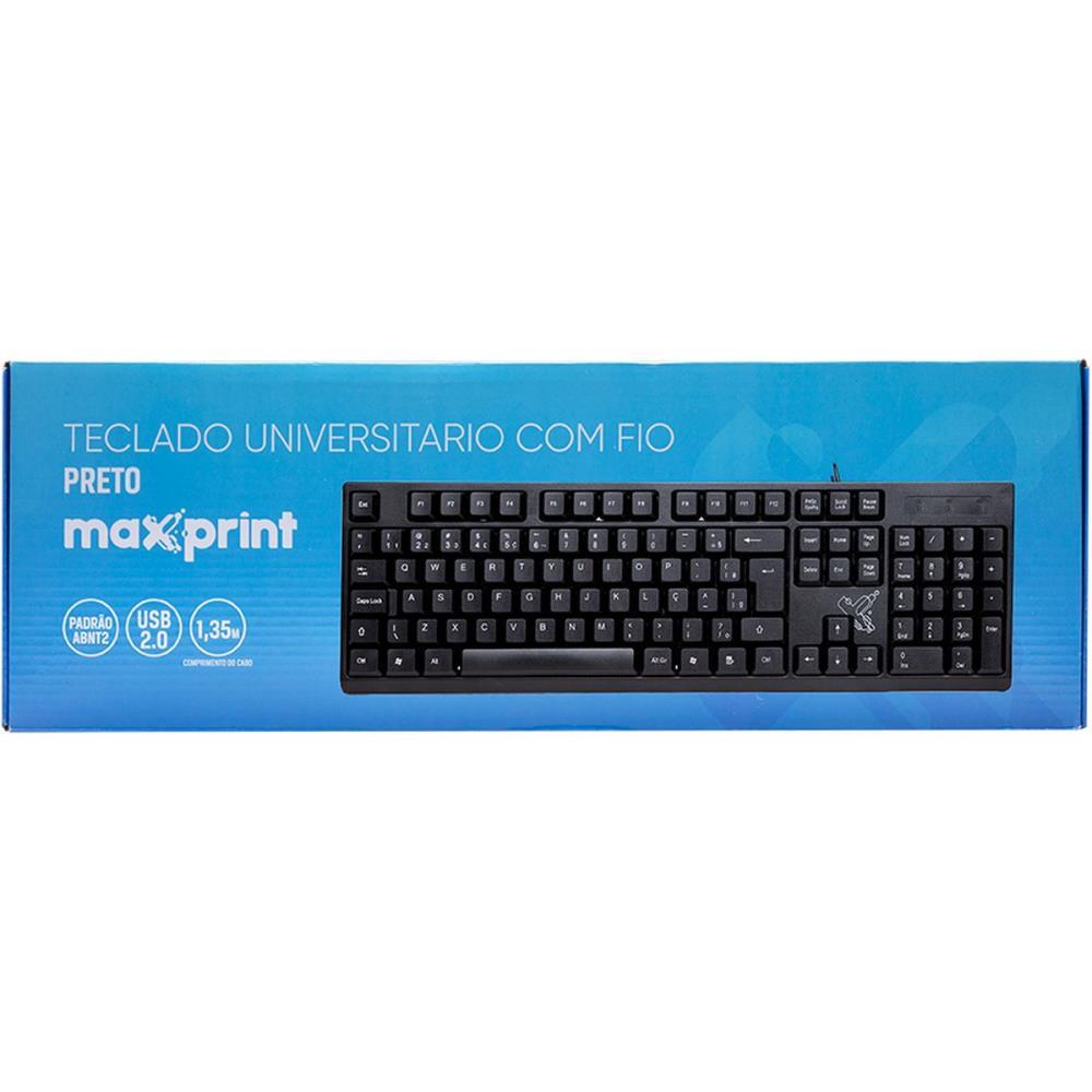 Teclado usb basico universitario preto - maxprint (unidade) - Papelaria ...