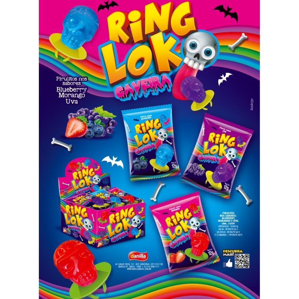 Doce ring loko caveira sabores - danilla foods (dp.c/30) - Papelaria Toledo