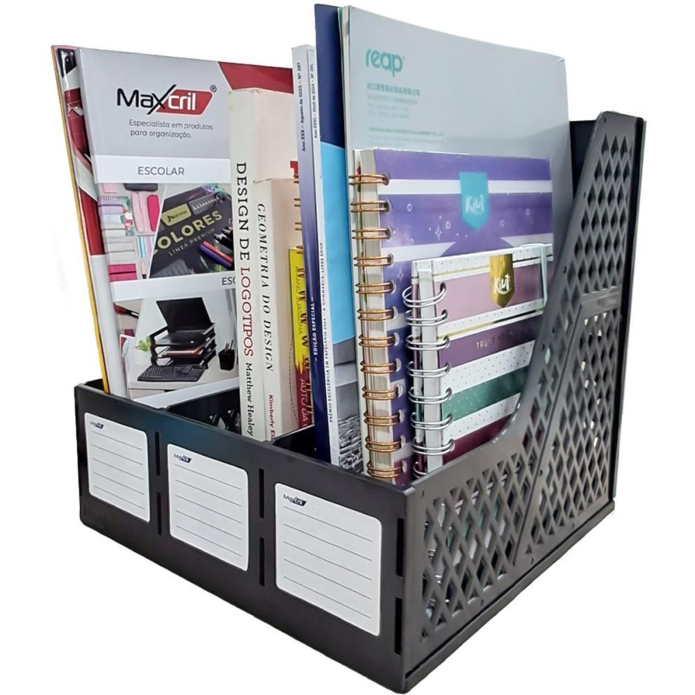 Porta revista organizador triplo preto selad - maxcril (unidade ...