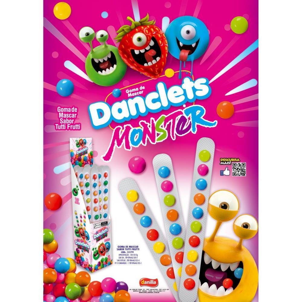 Doce danclets regua monsters t.frut - danilla foods (dp.c/15 ...