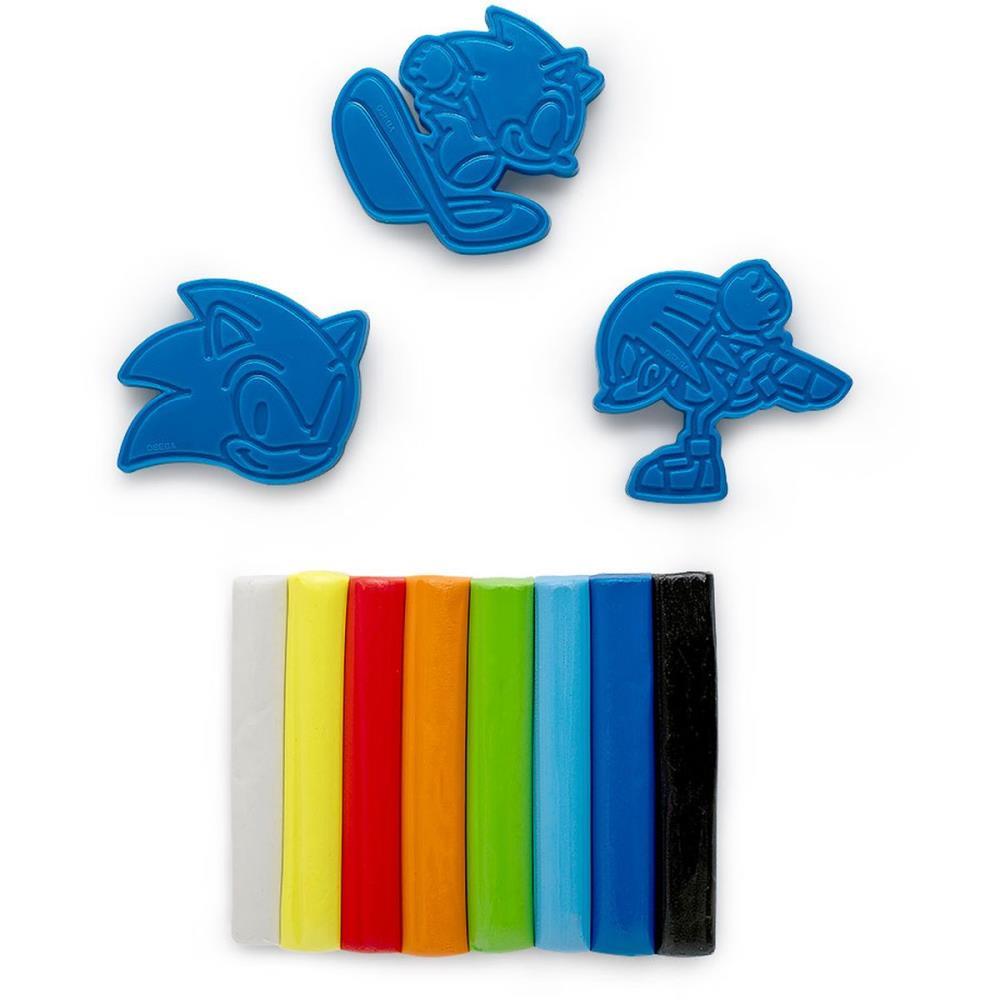 Massa para modelar criativa sonic + 3 moldes - leonora (kit ...