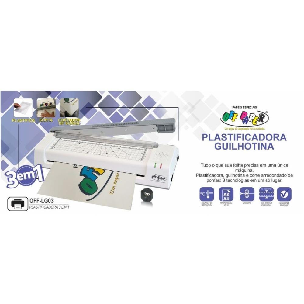 Maquina plastificadora a3 3em1 c/guilhotina 220v br - off paper (unida ...