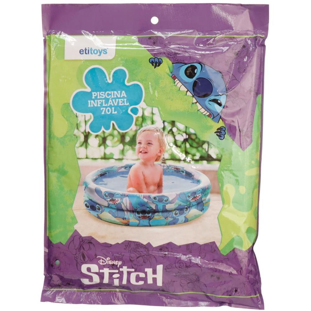 Piscina stitch inflavel 70 litros - etitoys (unidade) - Papelaria Toledo