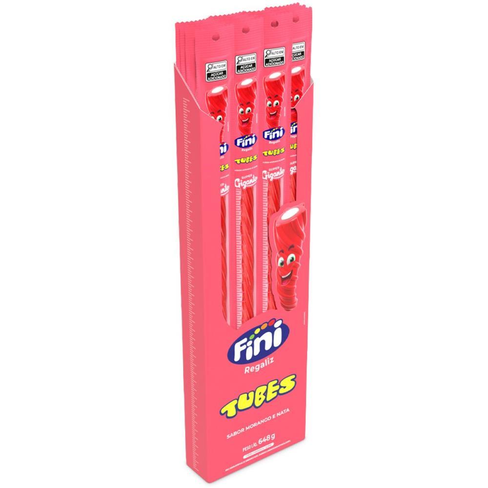 Doce tubes morango 27g gigante - fini (cx.c/24) - Papelaria Toledo