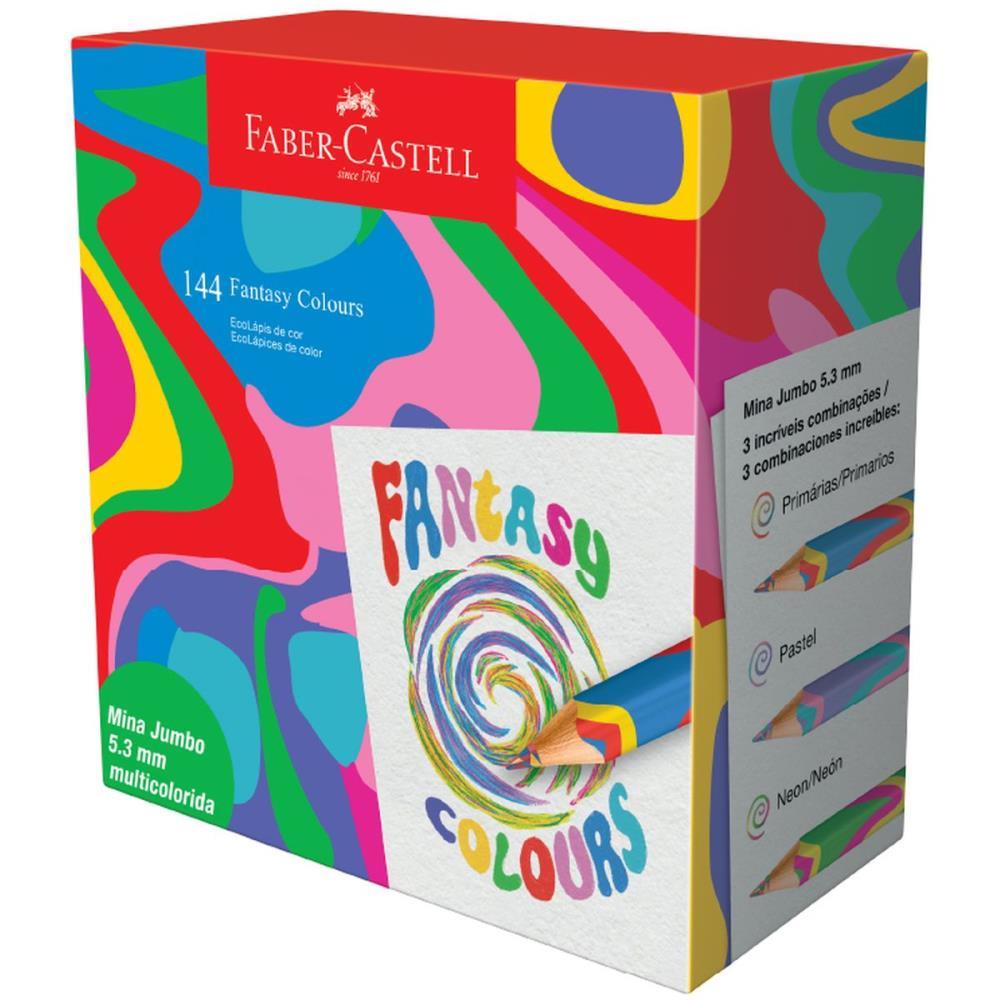 Lapis de cor jumbo fantasy colours 3 modelos - faber-castell (dp.c/144 ...