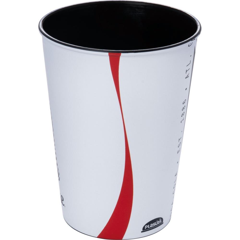 Copo decorado coca-cola 320ml - plasutil (unidade) - Papelaria Toledo
