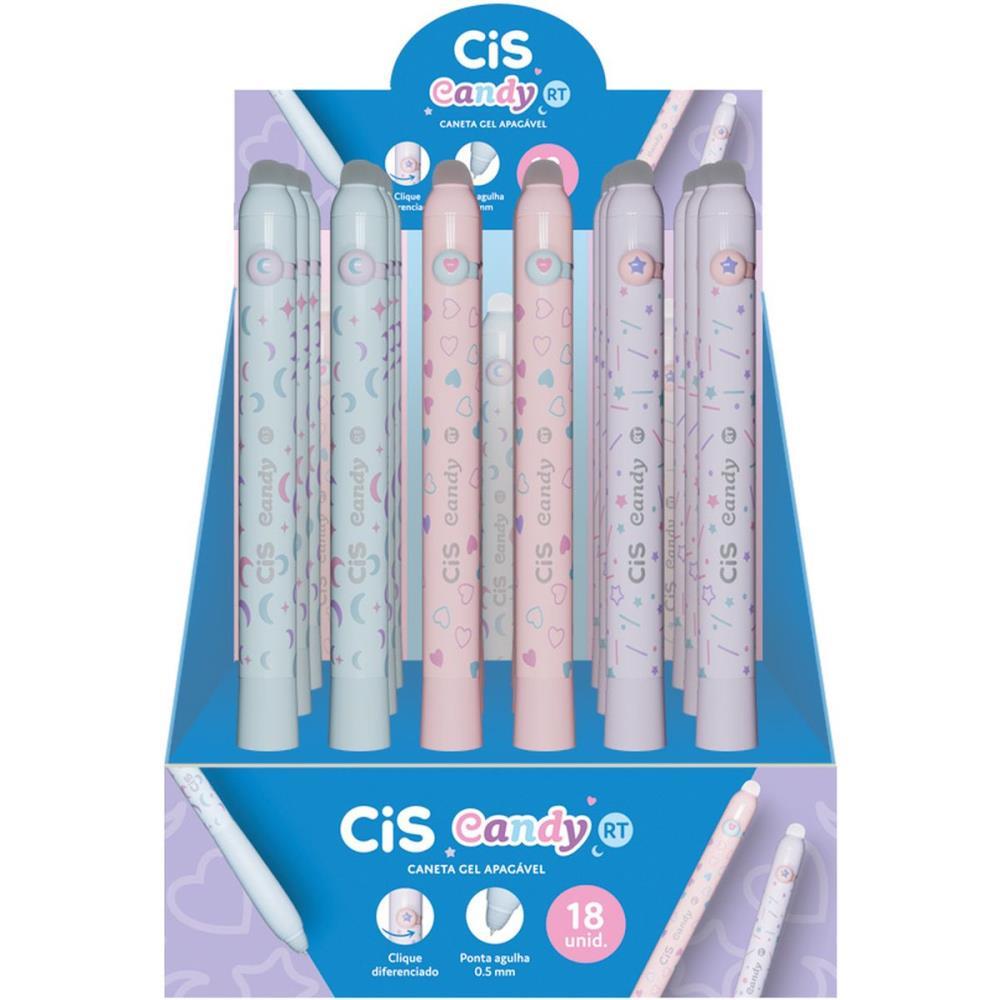 Caneta apagavel cis candy rt 0.5mm t.azul (s) - sertic (dp.c/18 ...