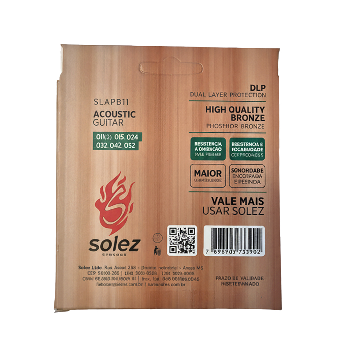 Encordoamento Violão Solez 011 Aço Phosphor Bronze Mi Extra - BHGuitar ...