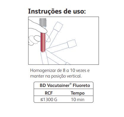Tubo BD Vacutainer® Fluoreto de Sódio/EDTA 02ml Ref 367587 C/100 ...