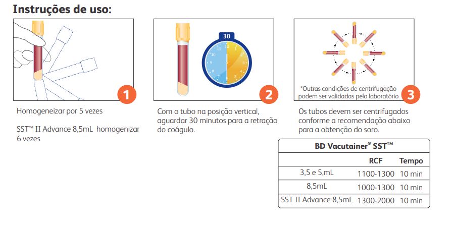Tubo BD Vacutainer® Gel SST II Advance 8,5ml Ref 367953 C/100 Unidades ...
