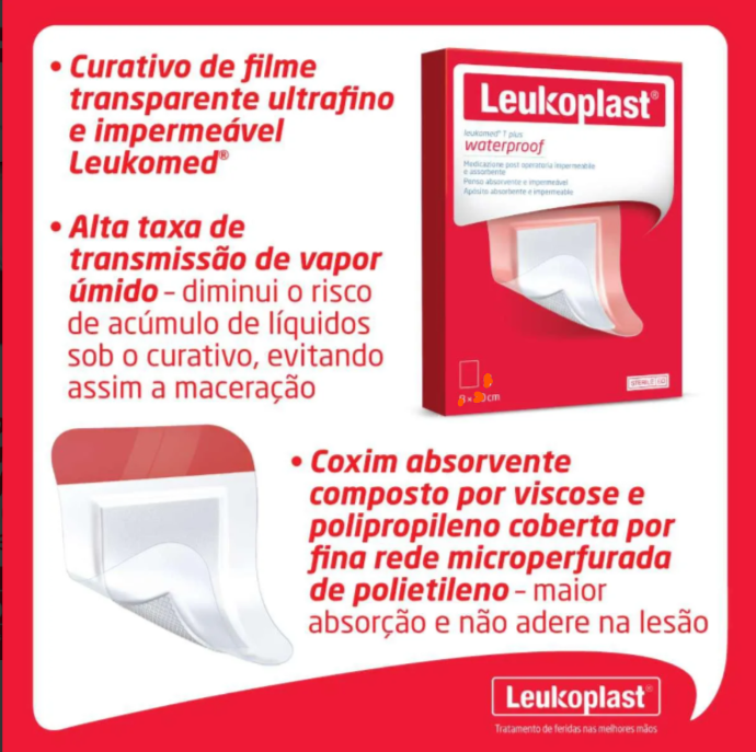 Curativo Leukomed® T Plus Waterproof Leukoplast® - Cirúrgica Ultramed ...