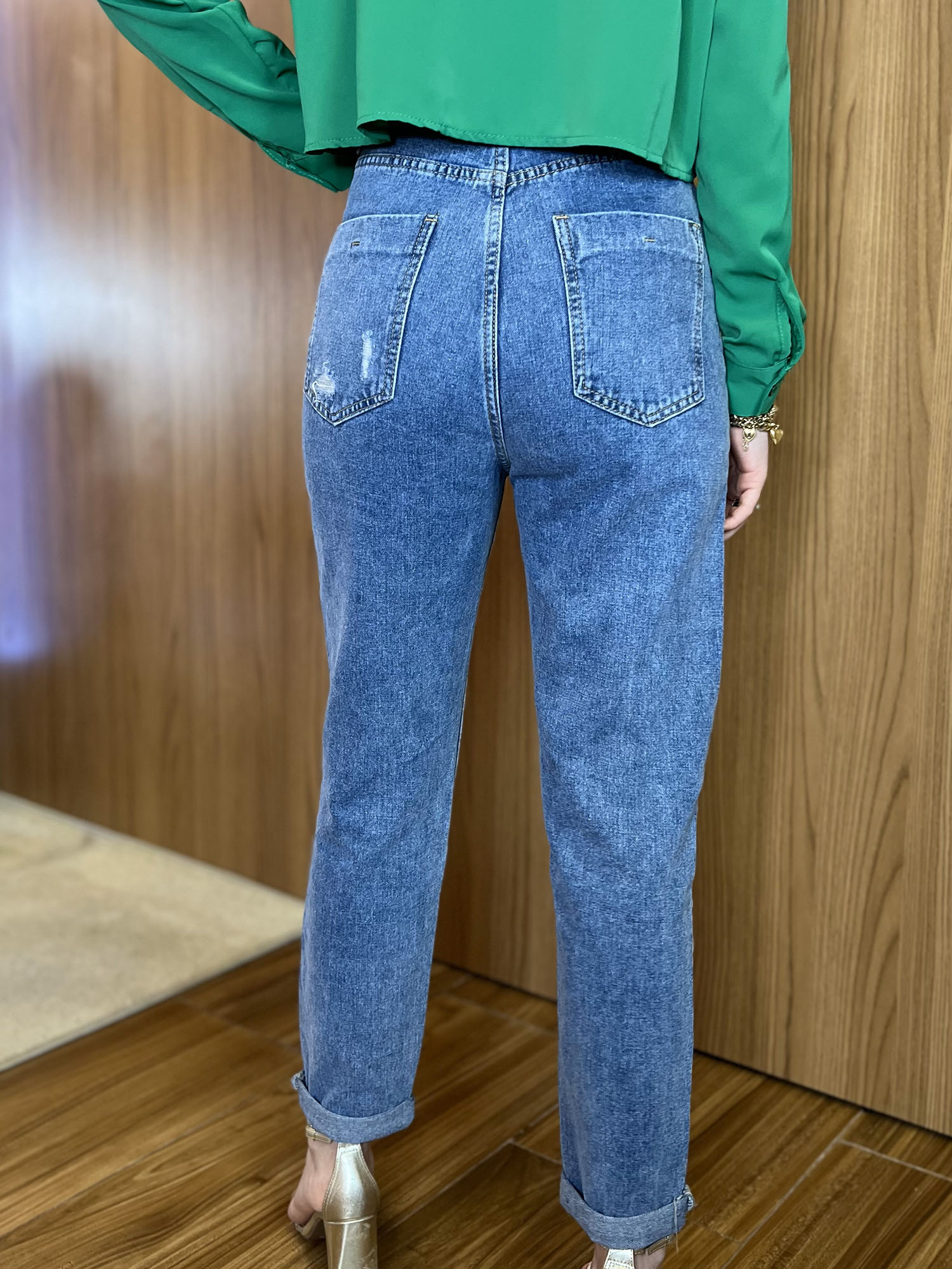 Calça Jeans Mom - Moda Lensis