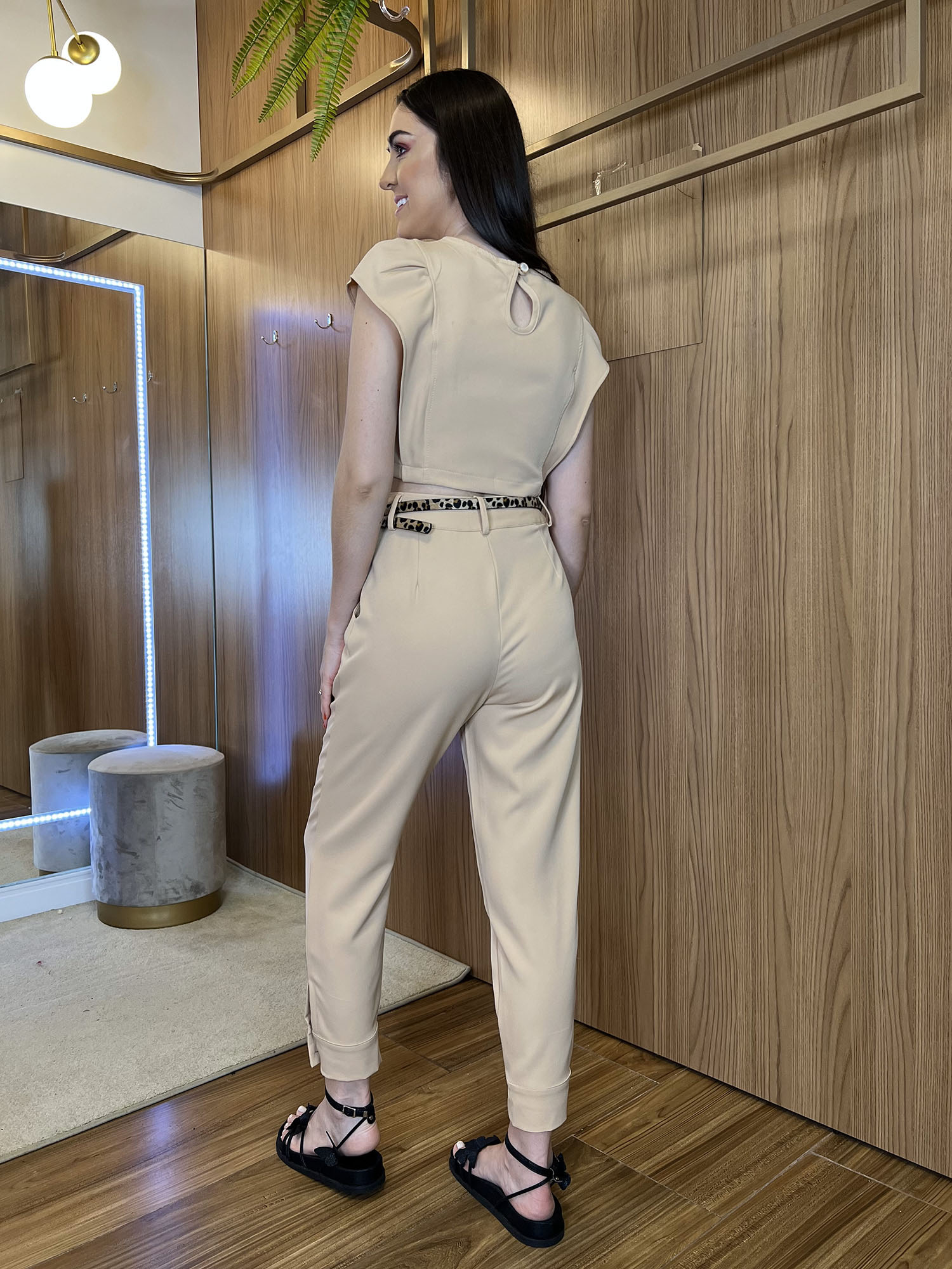 Conjunto Alfaiataria blusa e Calça - Moda Lensis