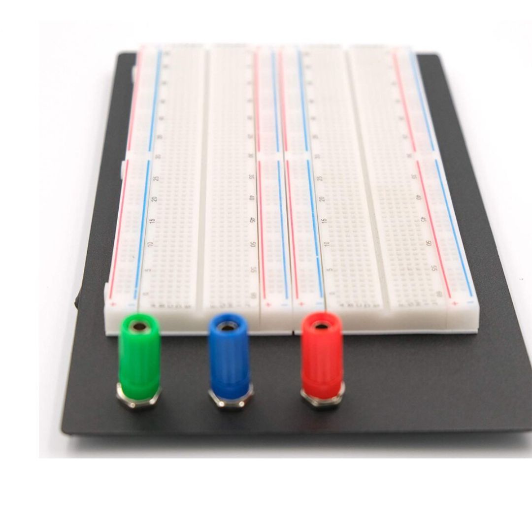 Protoboard 1660 Pontos Com Base Metal e Bornes - Eletrônica Fácil ...