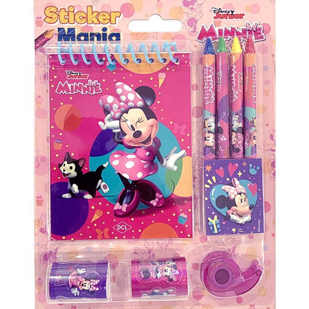 Livro Infantil para Colorir Sticker Mania Minnie - 9 Peças - TK Shopping