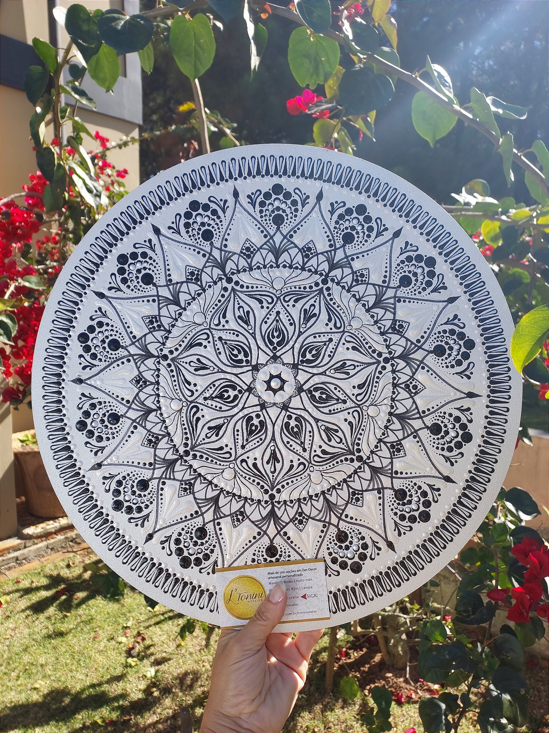 Mandala Luz 40cm - L'Tonini Atelier | Mandalas artesanais personalizáveis