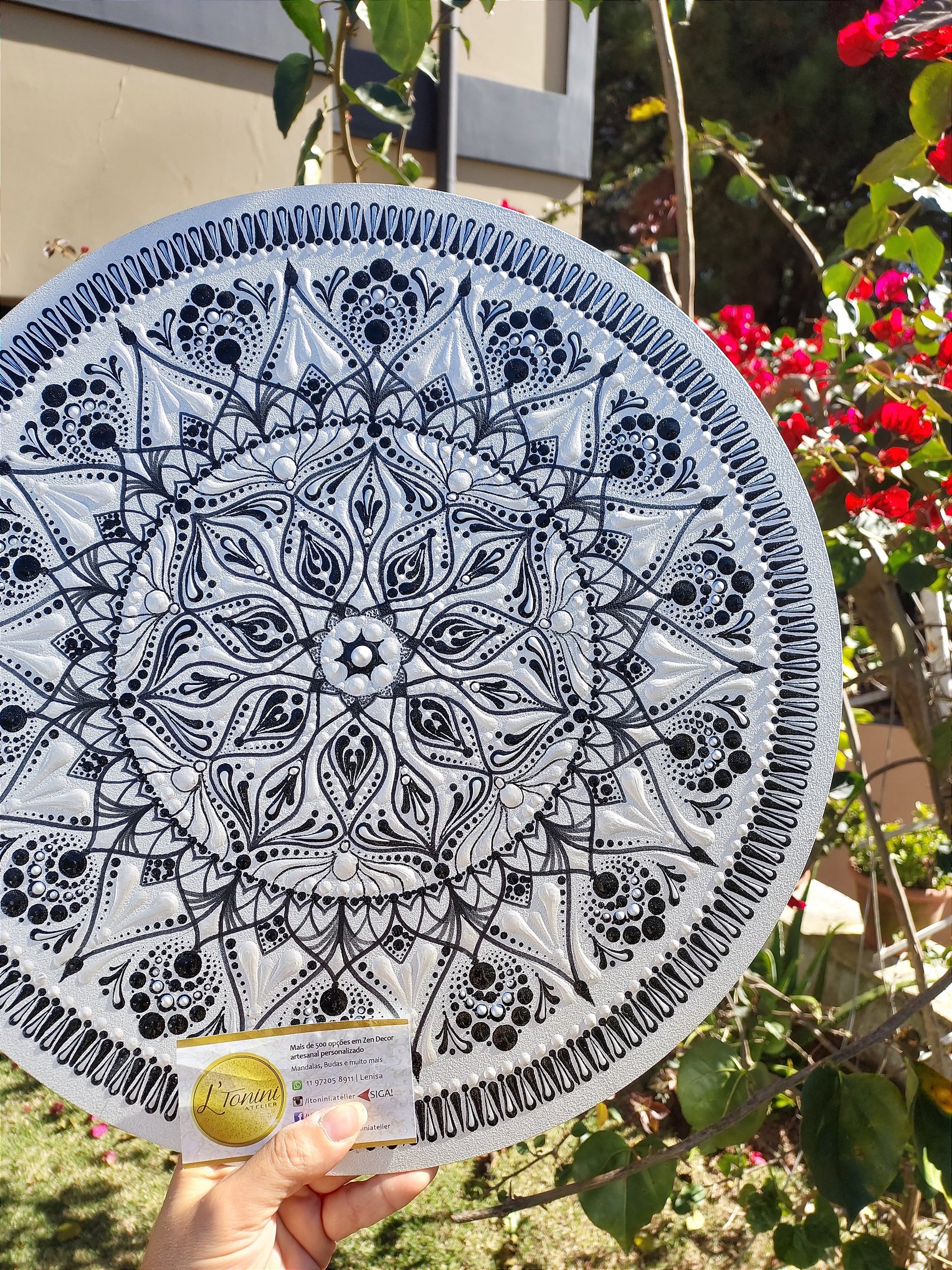 Mandala Luz 40cm - L'Tonini Atelier | Mandalas artesanais personalizáveis
