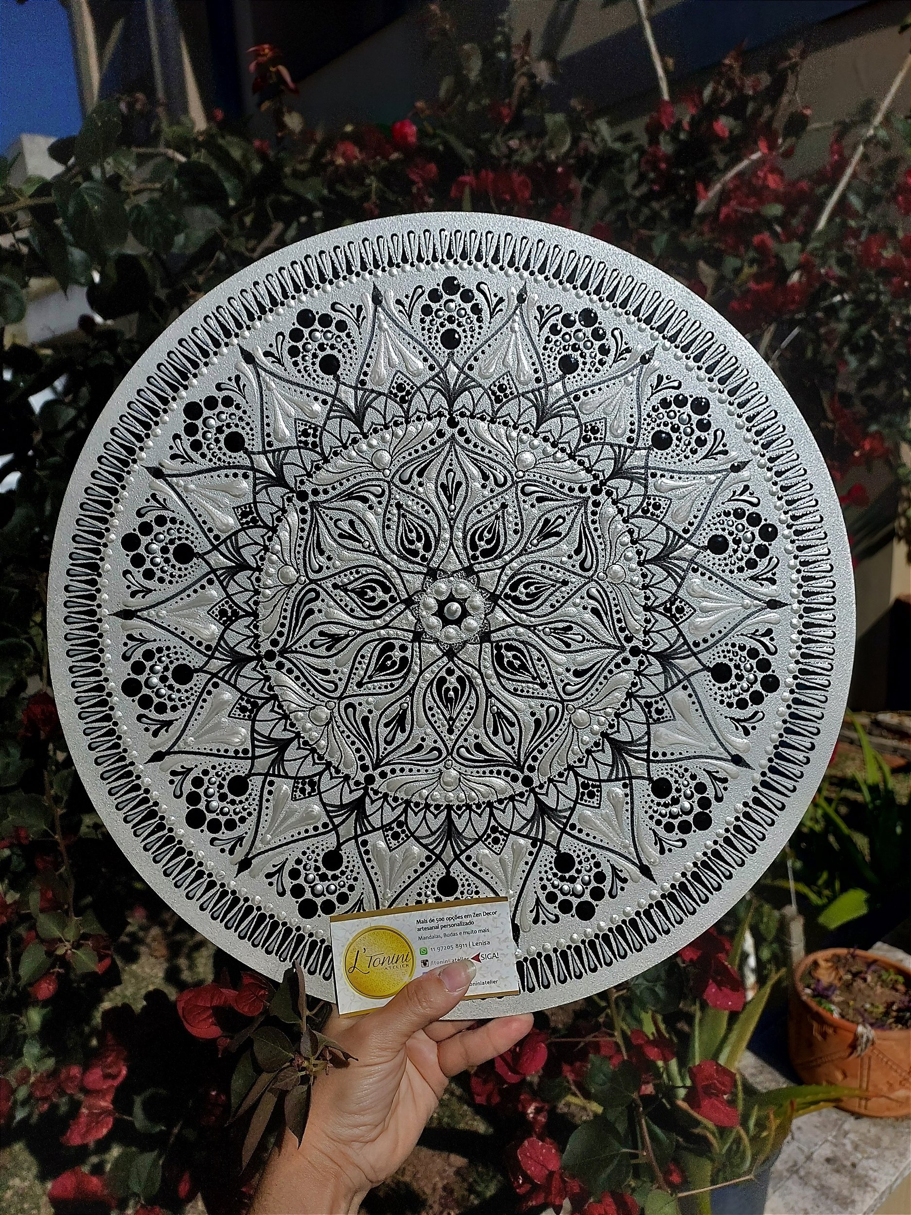 Mandala Luz 40cm - L'Tonini Atelier | Mandalas artesanais personalizáveis