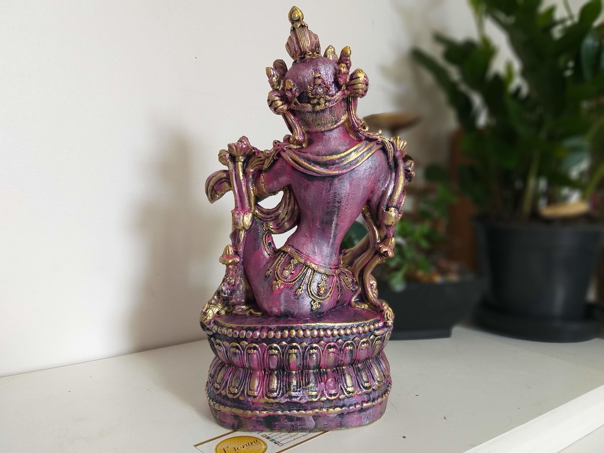 Deusa Tara 32cm | Pink, madrepérola e ouro - L'Tonini Atelier ...