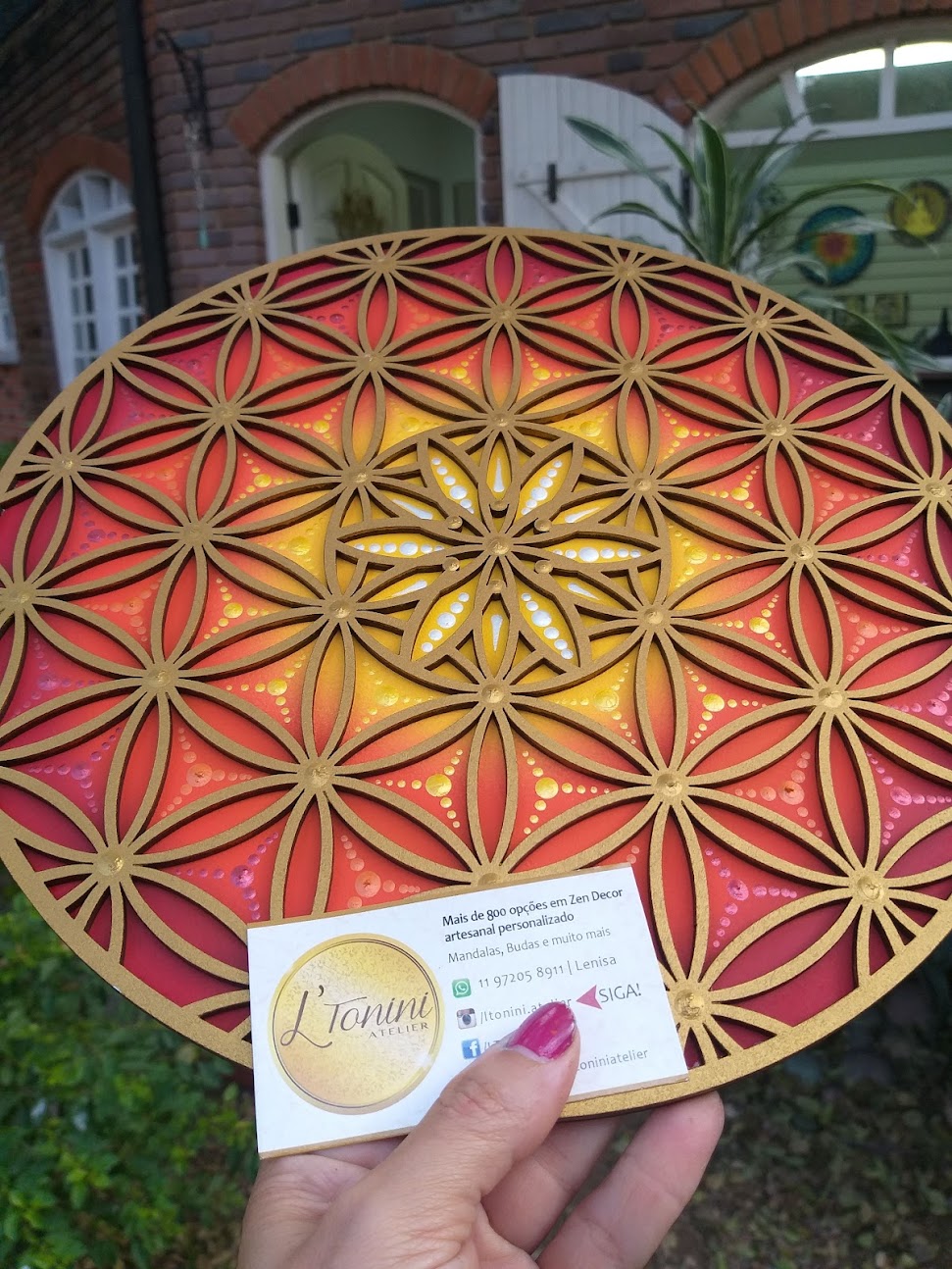 Mandala Duo Flower of Life | Tons quentes (do 25cm ao 90cm) - L'Tonini ...