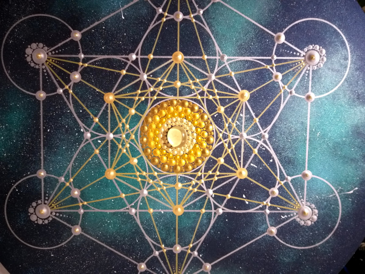 Mandala Cubo de Metatron | Azul (do 25cm ao 90cm) - L'Tonini Atelier ...