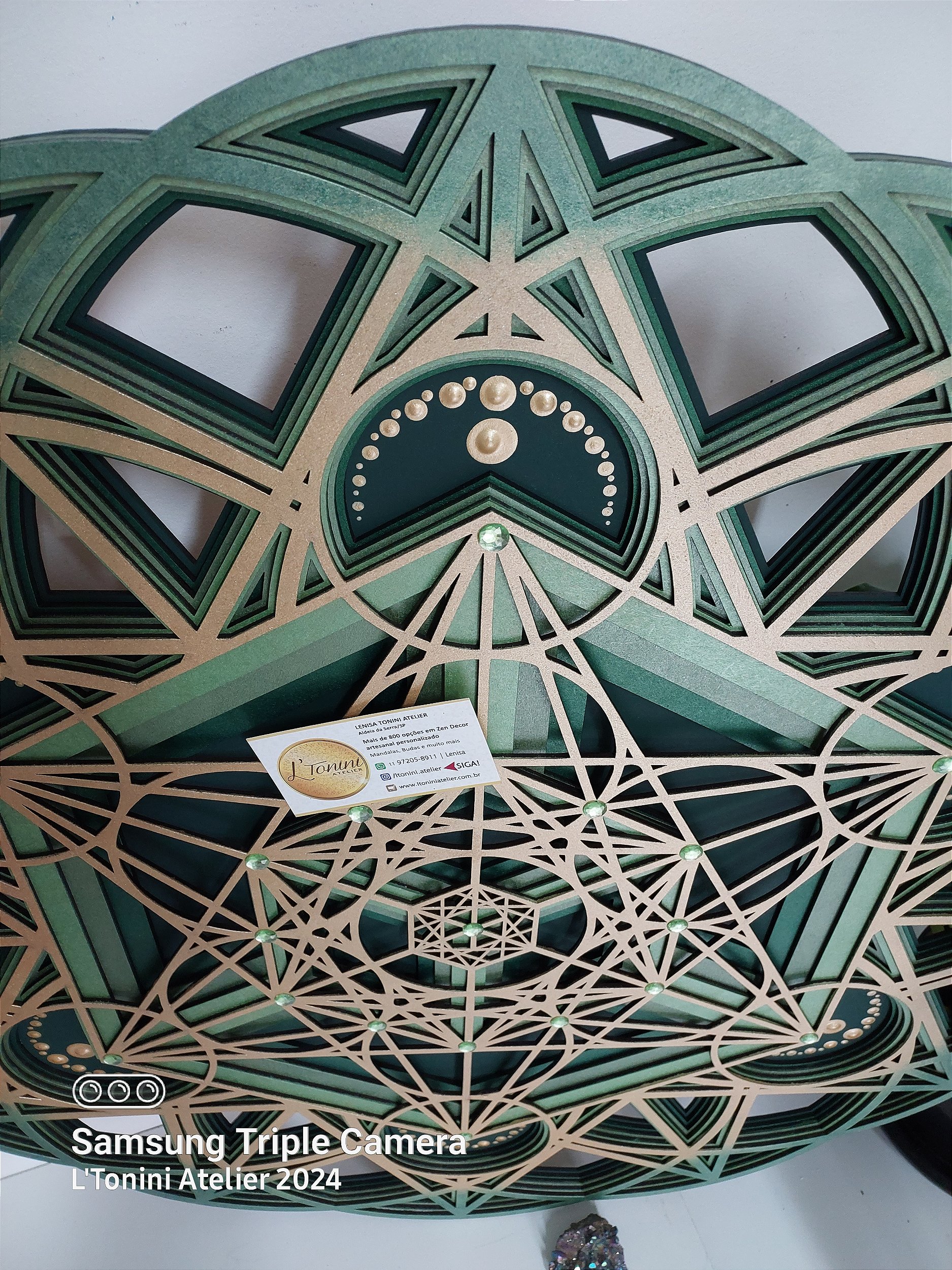 Mandala 3D Cubo de Metatron – Verde Vazado (25cm a 90cm) - L'Tonini ...