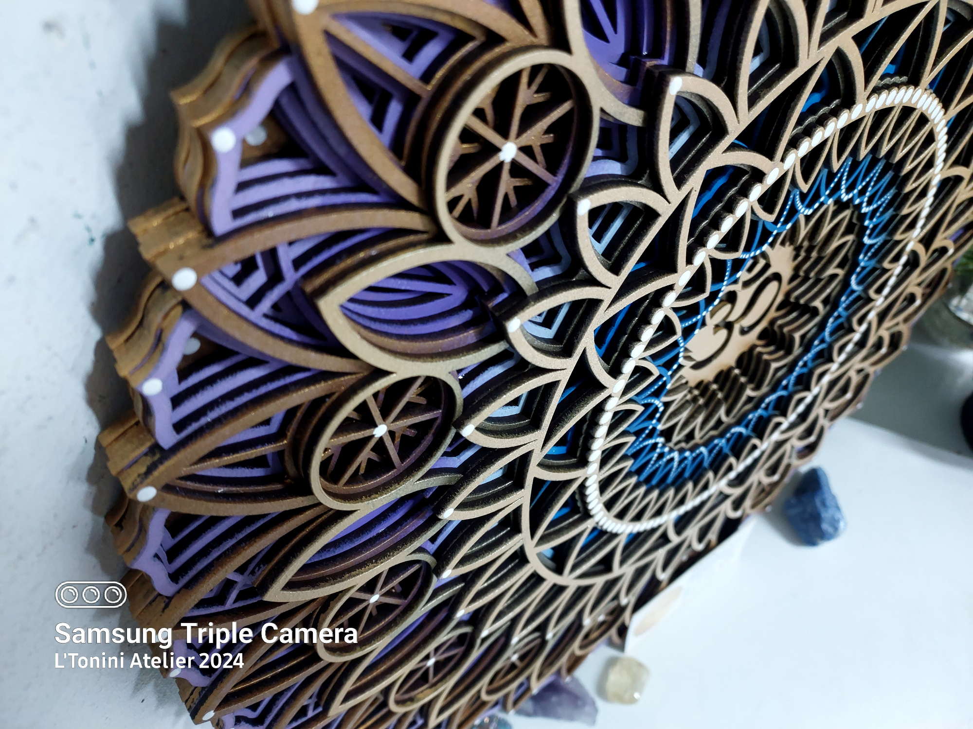 Mandala 3D 7C OM | Paleta Azul/Violeta (do 40cm ao 90cm) - L'Tonini ...