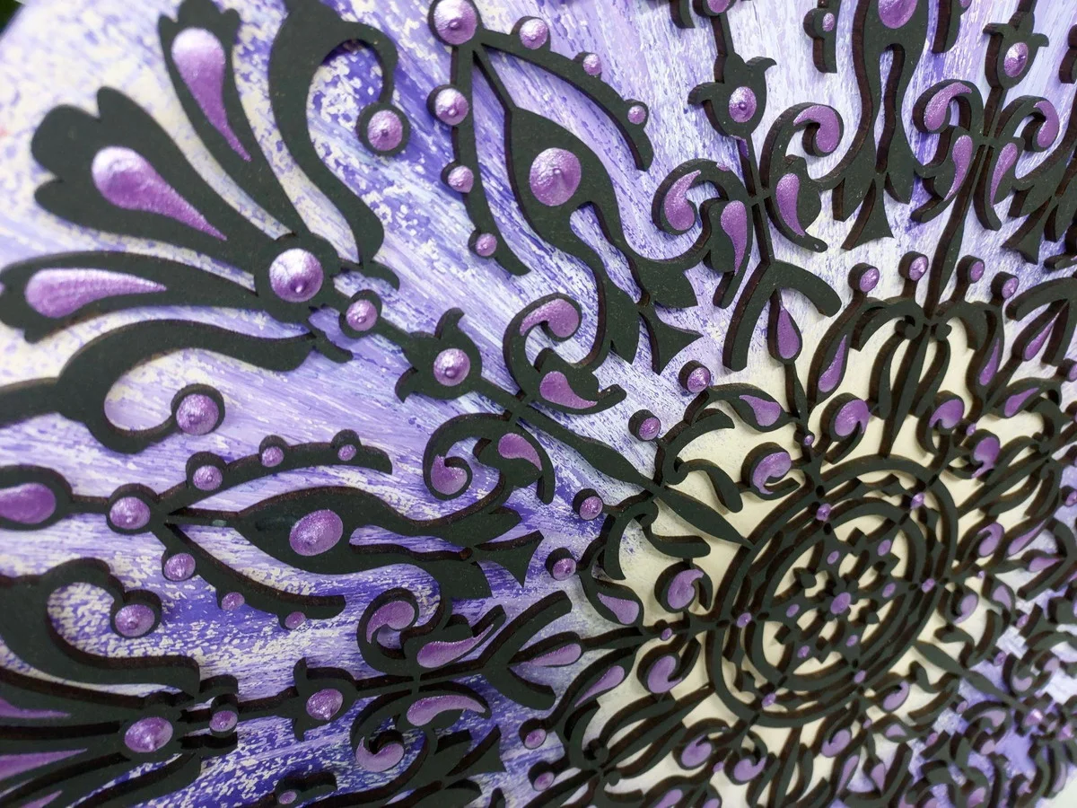 Mandala Duo Lavanda (do 25cm ao 90cm) - L'Tonini Atelier | Mandalas ...