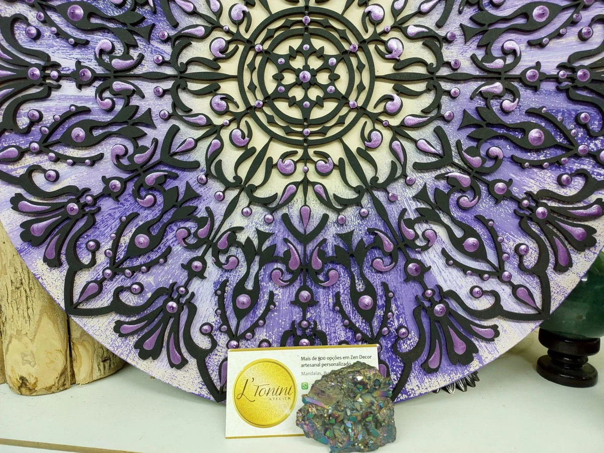 Mandala Duo Lavanda (do 25cm ao 90cm) - L'Tonini Atelier | Mandalas ...