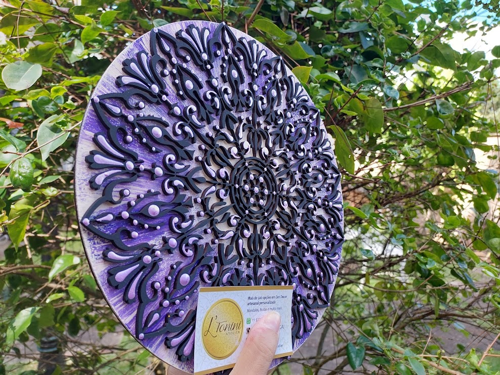 Mandala Duo Lavanda (do 25cm ao 90cm) - L'Tonini Atelier | Mandalas ...