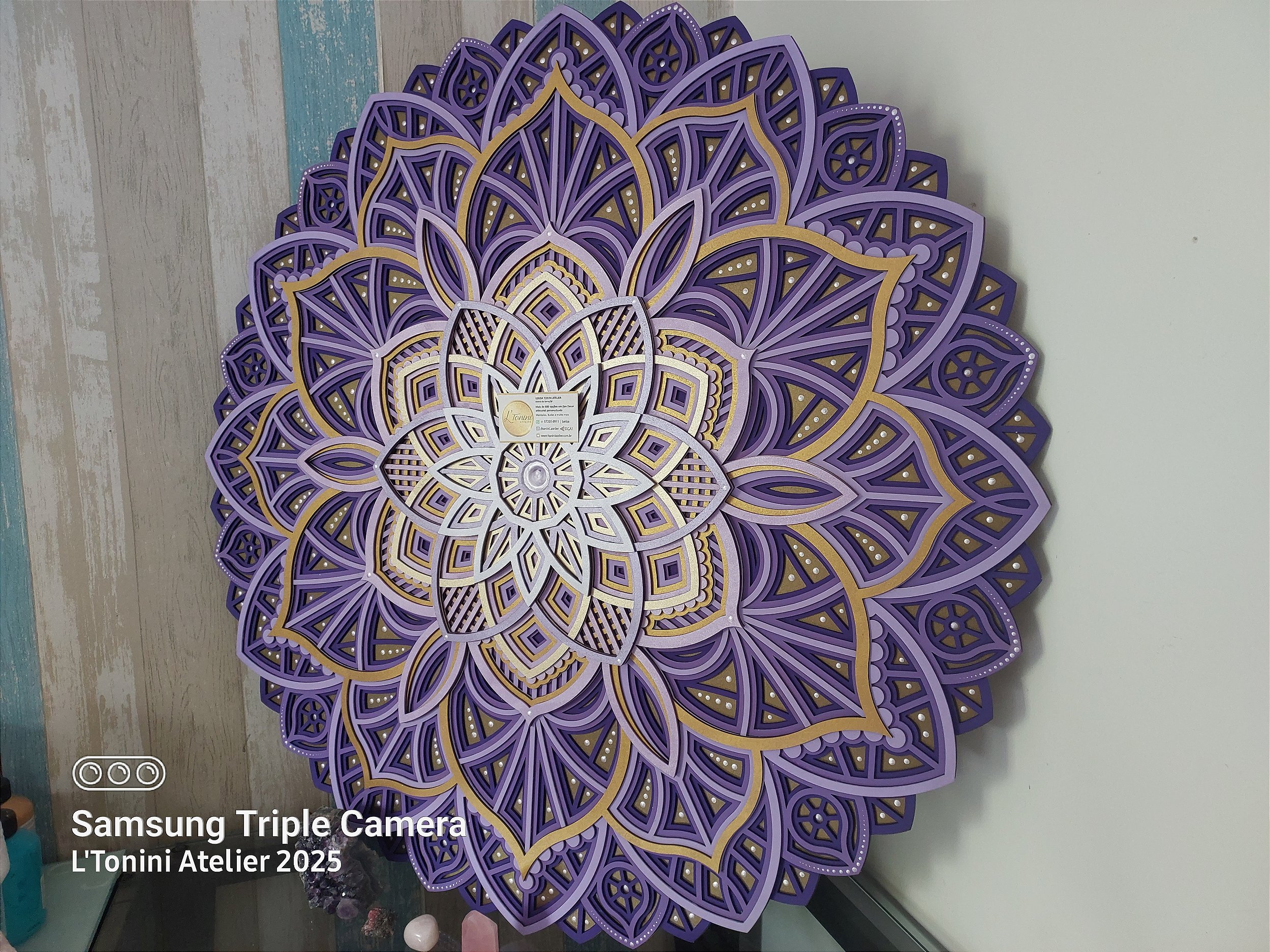Mandala 3D 9C Dhalia | Chama Violeta (do 25cm ao 90cm) - L'Tonini ...