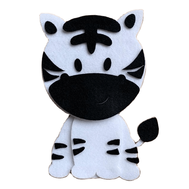 Kit de 7 Recortes em Feltro de Bichinhos - Escolha Tamanho e Cor ...