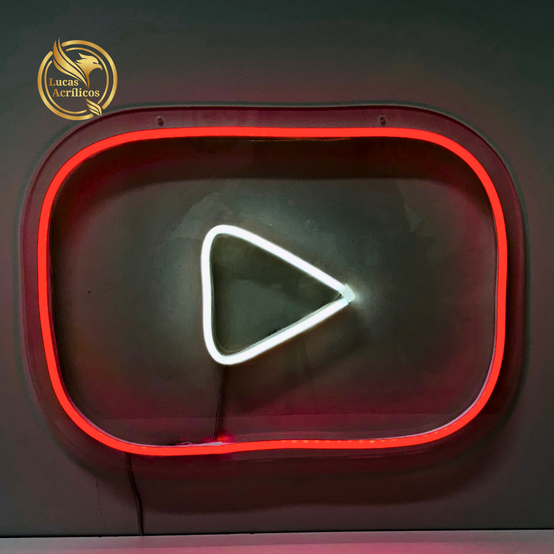 Led Logo Youtube - LUCAS ACRILICO