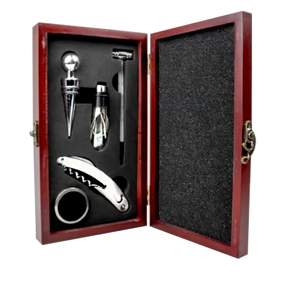 Kit Vinho Luxo 6 Peças com Caixa de Madeira - D'Baco Vinhos