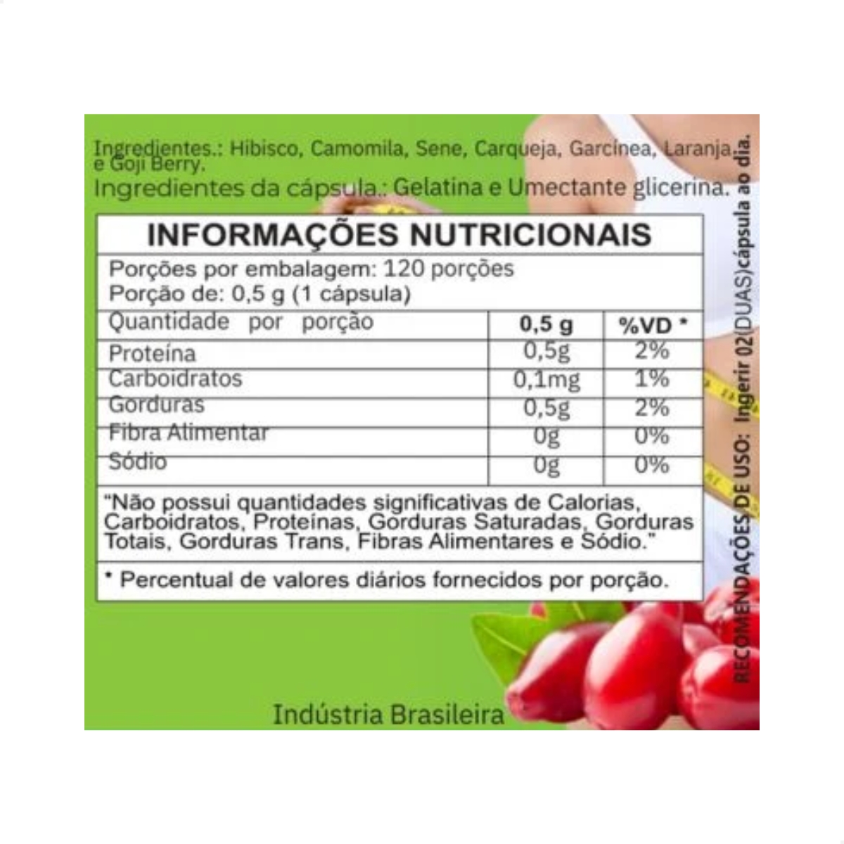 3 Potes Seca Barriga + Goji Berry Kit 360 Cáps - Status Verde - Orbis Vita