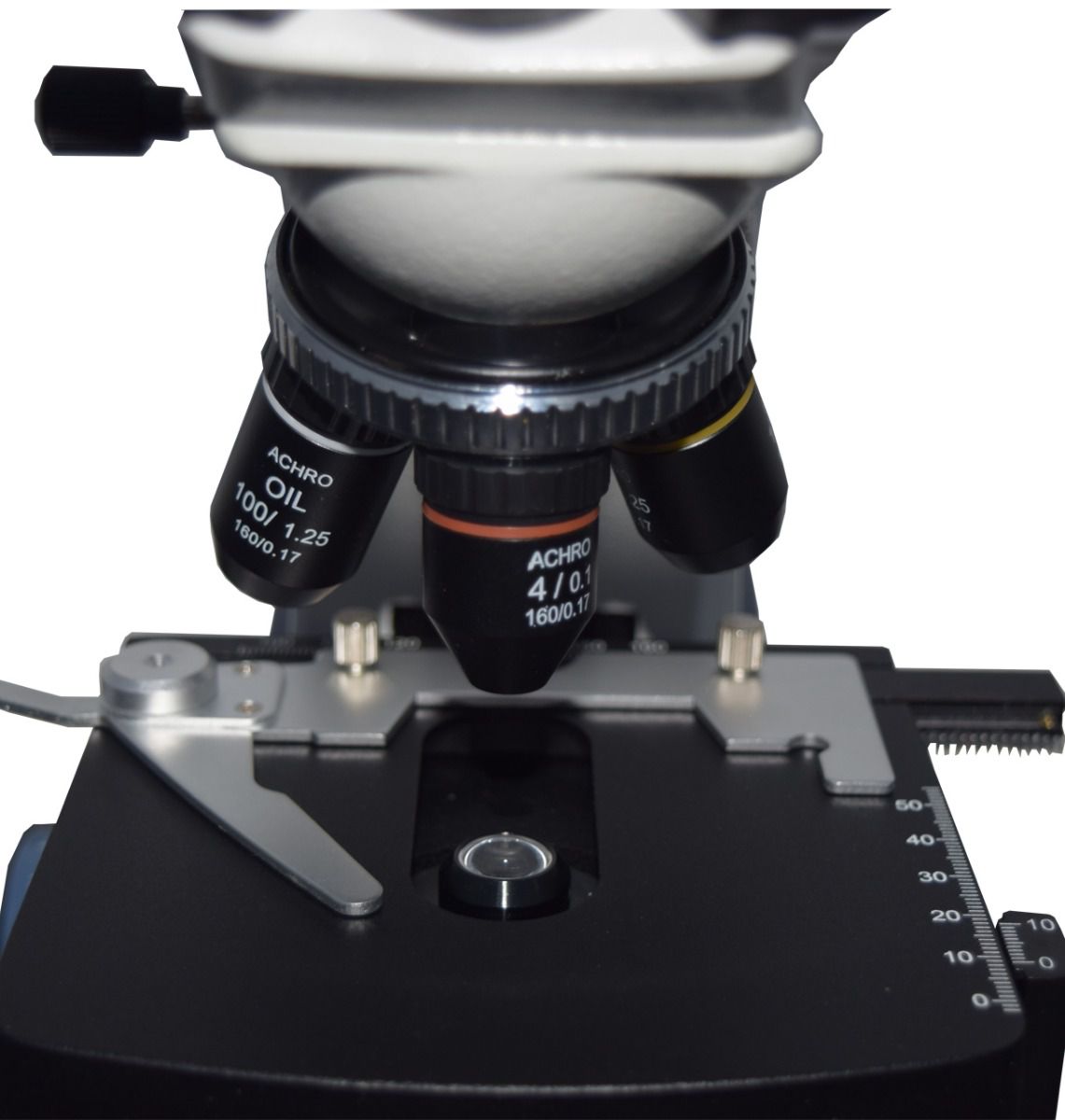 Microscopio Binocular Otica Finita Acromatico Led Aumento 2000x ...