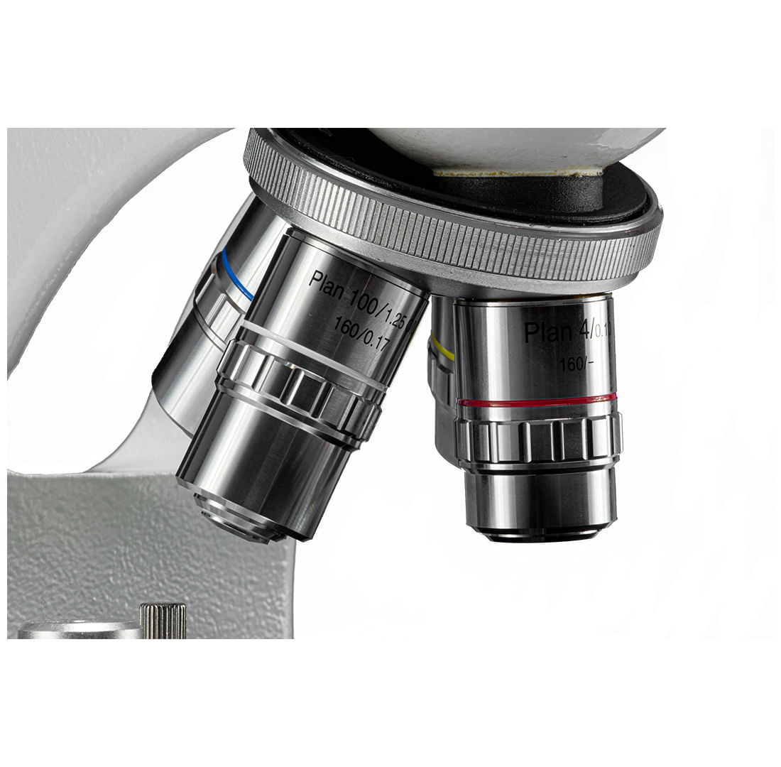 Microscopio Trinocular Otica Finita Planacromatico Led 2000x - Global Labor