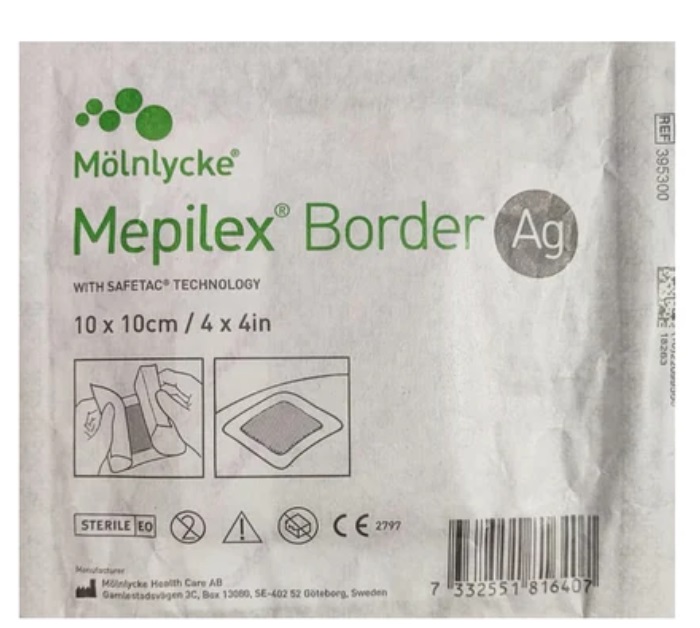 MEPILEX BORDER AG 10 X 10 cm - Woc.Care