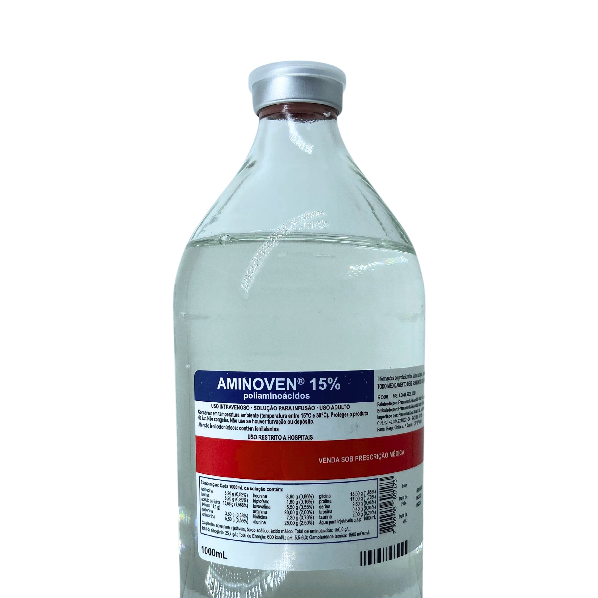 Aminoven 15% 1 Lt - Fresenius Kabi - Kajavet Farmácia Veterinária